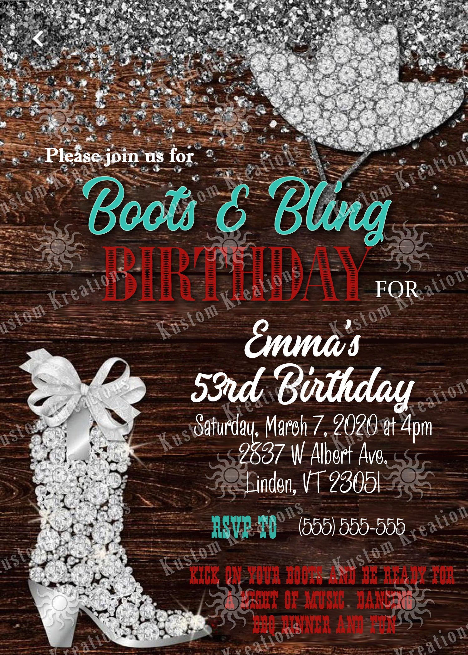 bling invitations